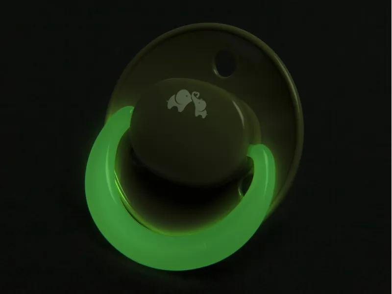 Bebeconfort Šidítko silikonové Physio Air Eco svítící 2 ks 6 m+ Green