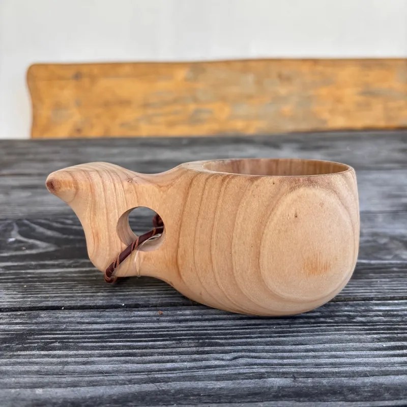 Finský hrnek Kuksa, bříza kadeřavá / 2.jakost
