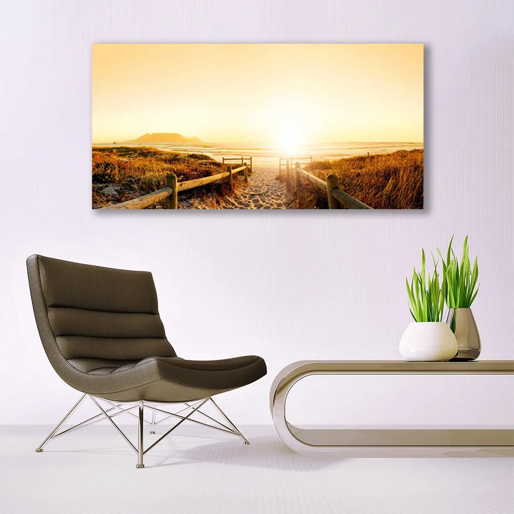 Plexisklo-obraz Stezka Pláž Moře 120x60 cm