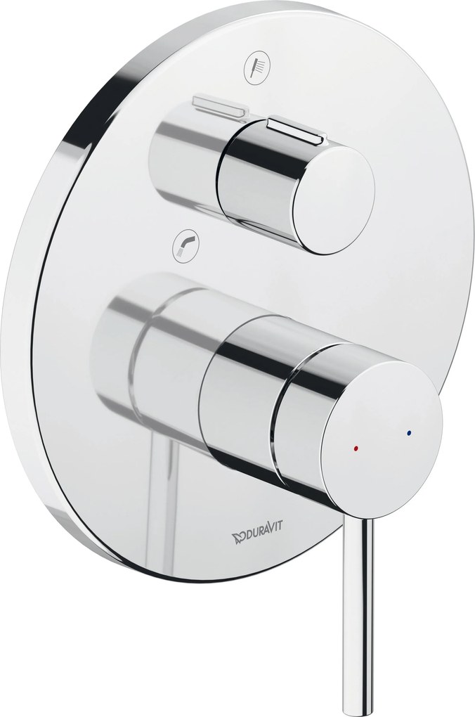 Duravit Circle jednopáková podomítková vanová baterieVysoce lesklý chrom - 2 spotřebitelé