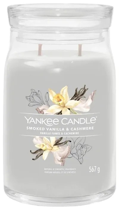 Yankee Candle vonná svíčka Signature ve skle velká Smoked Vanilla & Cashmere 567g