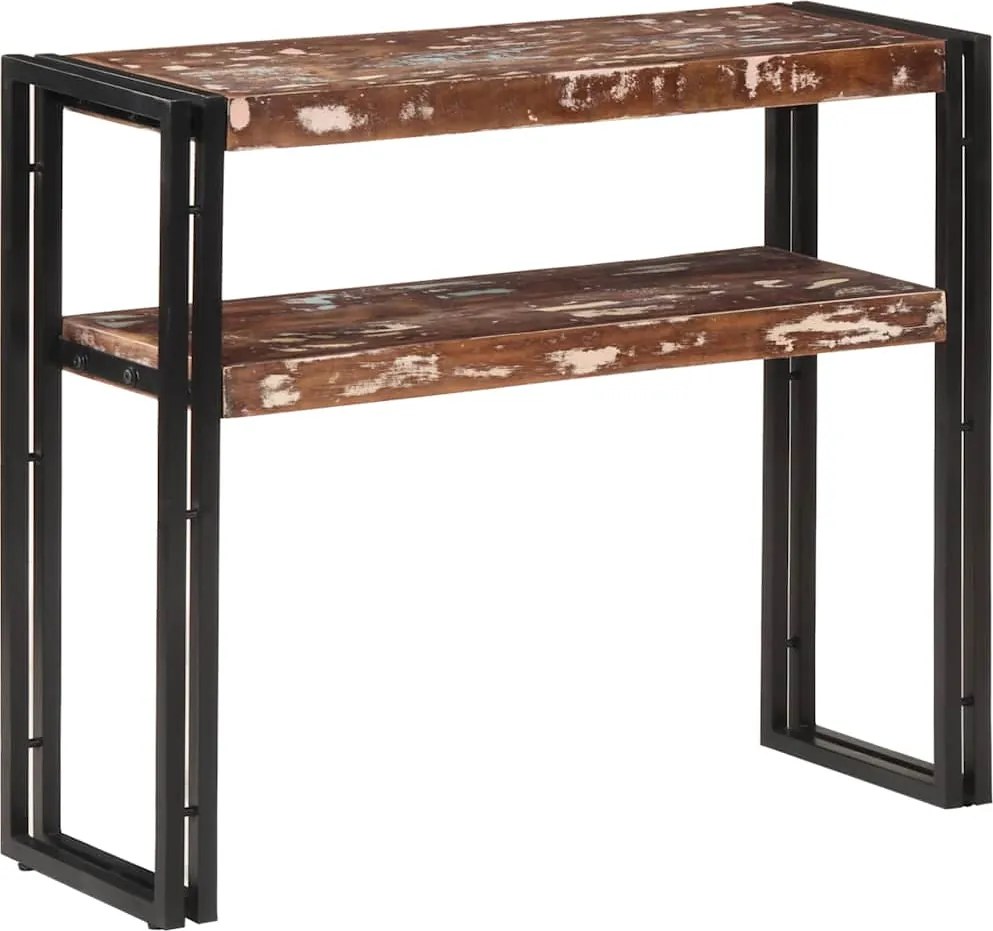 Konzolový stolek 90 x 30 x 75 cm masivní recyklované dřevo 321098