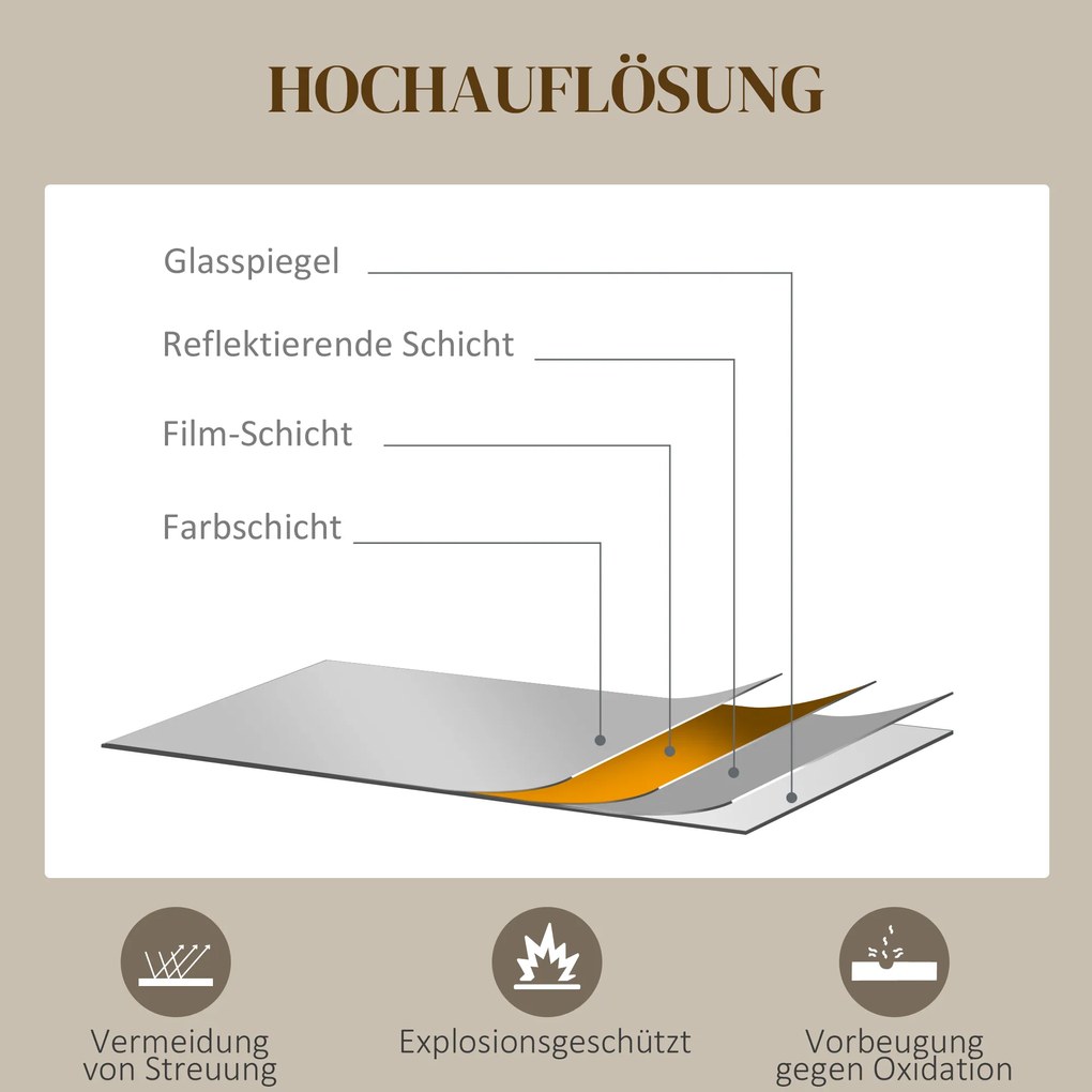 HOMCOM nástěnné zrcadlo 60 x 60 cm kulaté koupelnové zrcadlo s hliníkovým rámem, dekorativní zrcadlo do koupelny obývacího pokoje předsíně ložnice če…