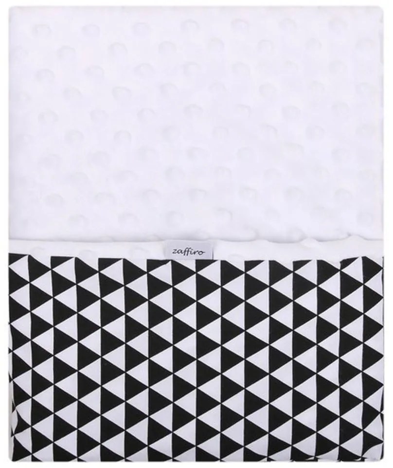 Dětská oboustranná deka z Minky Womar 75x100 černo-bílá