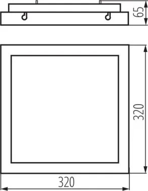 Stropní LED svítidlo Kanlux TYBIA M 25W-NW B neutrální bílá 4000K 24645