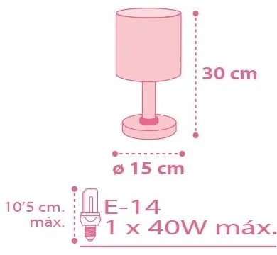 Dalber 62001S - Dětská lampička COLORS 1xE14/40W/230V