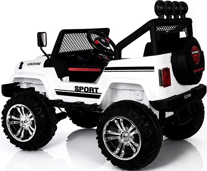 LEAN CARS Elektrické autíčko Jeep S2388 bílé 4x45W