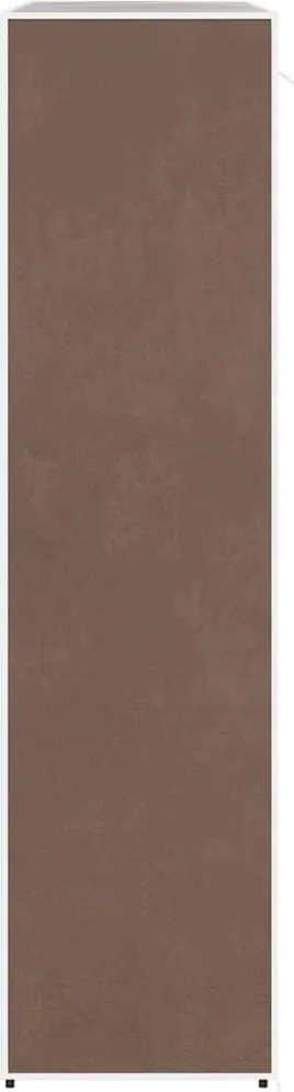 Látková šatní skříň s přihrádkami a tyčemi 45x150x176 cm hnědá 240496