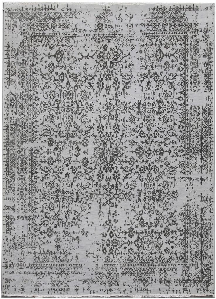 Diamond Carpets koberce Ručně vázaný kusový koberec Diamond DC-JK 1 silver/black ROZMĚR: 275x365