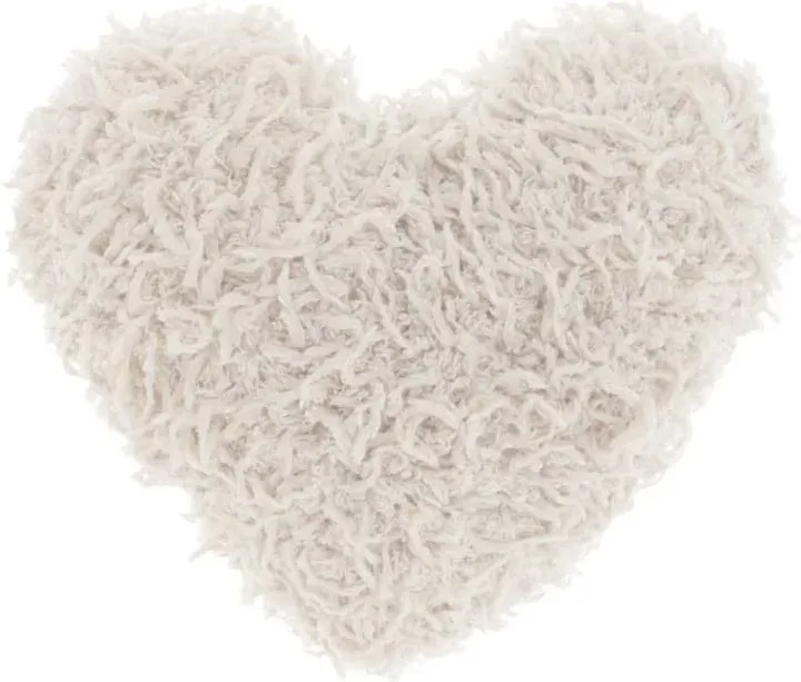 Dekorační polštářek ROMEO HEART 45x45 cm, krémový