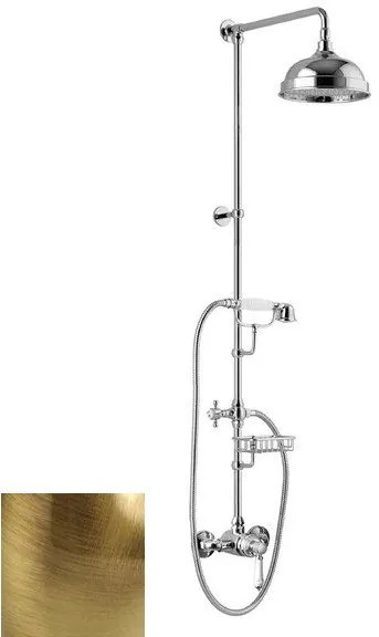 VIENNA sprch. sloup s pákovou baterií, mýdlenka, v. 1291mm, bronz (LO41RM2250BR) (VO138BR) SAPHO