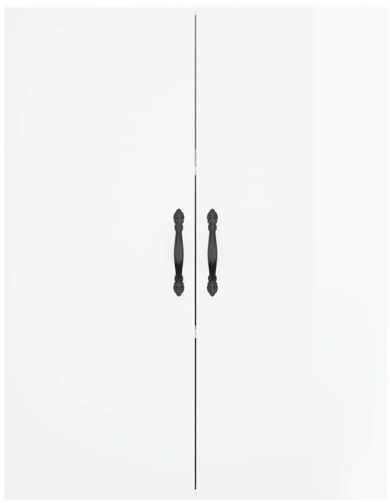 Skříň highboard lesklá bílá 69,5 x 34 x 180 cm kompozitní dřevo,  3198091