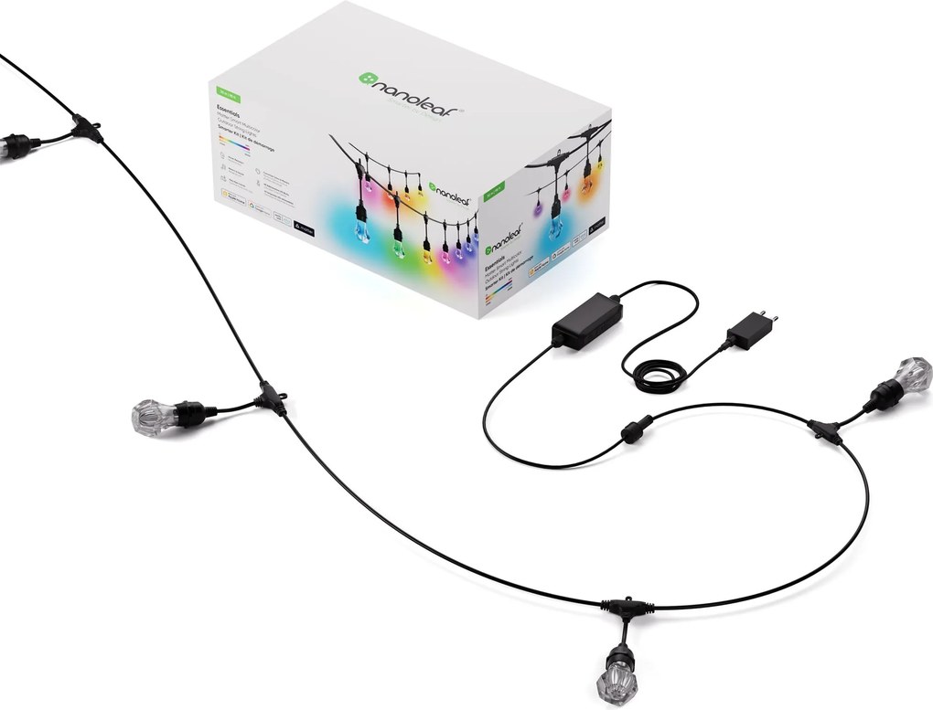 Dekorativní osvětlení nanoleaf outdoor string lights starter kit, 30 m