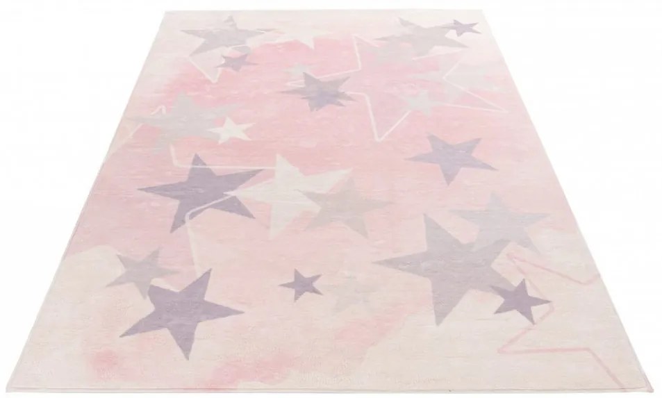 Obsession koberce Dětský kusový koberec Stars 410 pink - 120x170 cm