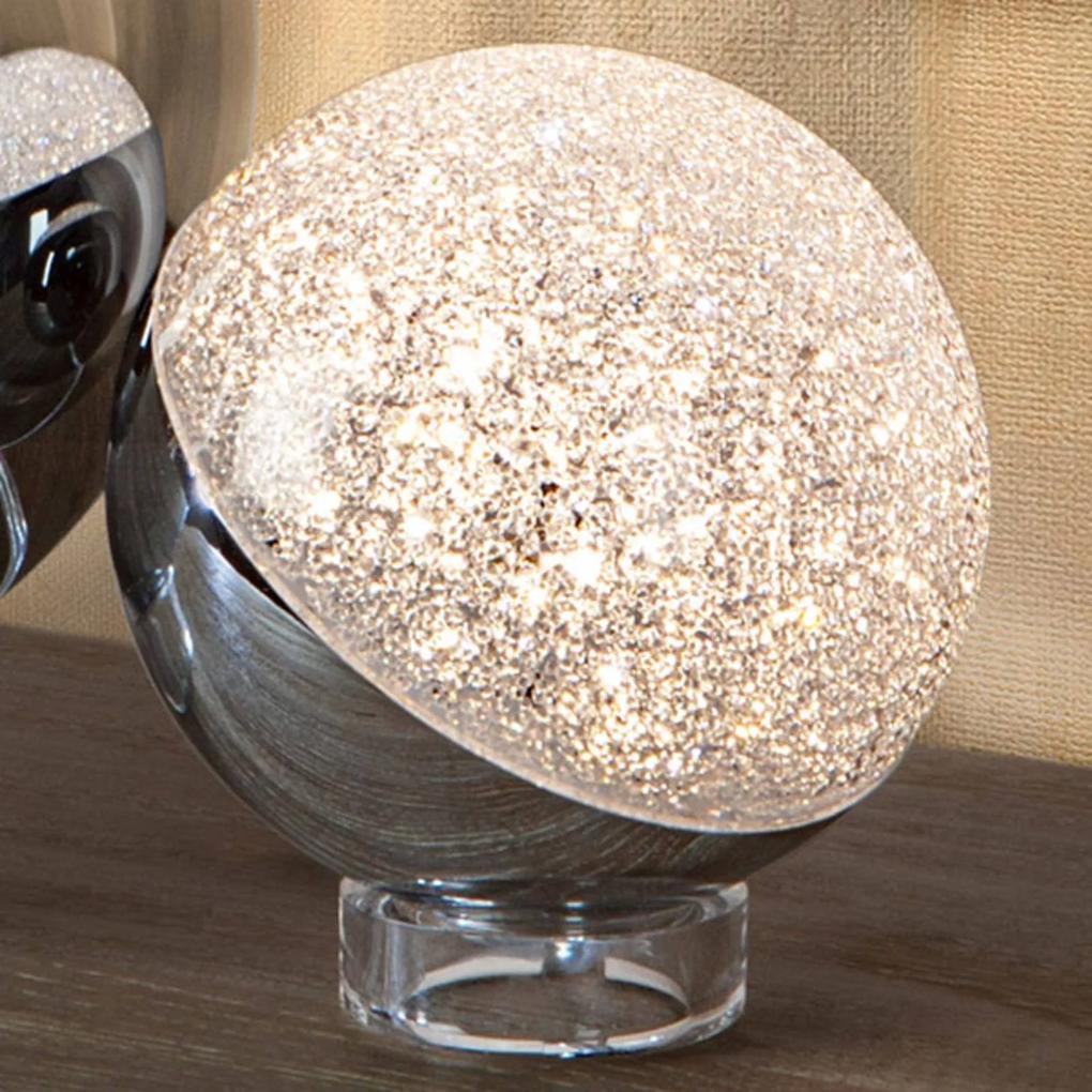 Stolní lampa LED Sphere, chrome, Ø 12 cm