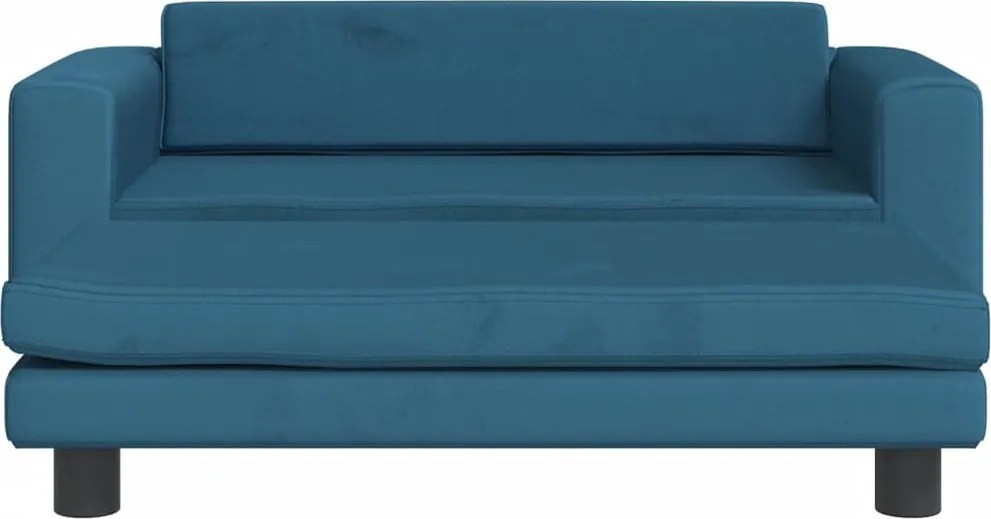 vidaXL Dětská pohovka s podnožkou 100 x 50 x 30 cm samet [3196407] Barva: Tmavě šedá