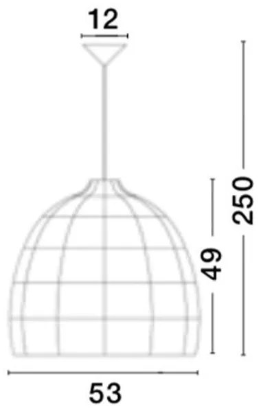 Nova Luce Závěsné svítidlo DESTIN železo a ratan, černá barva E27 1x12W