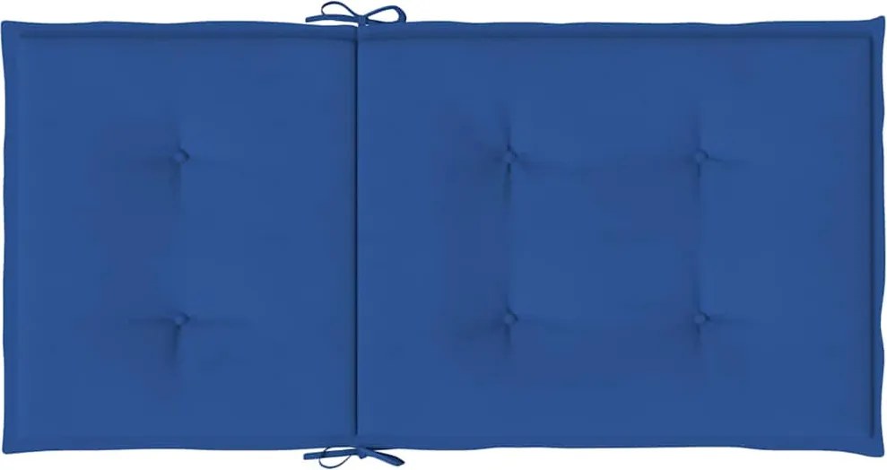 Podušky na židli nízké opěradlo 2 ks královsky modré 100x50x3cm 314143