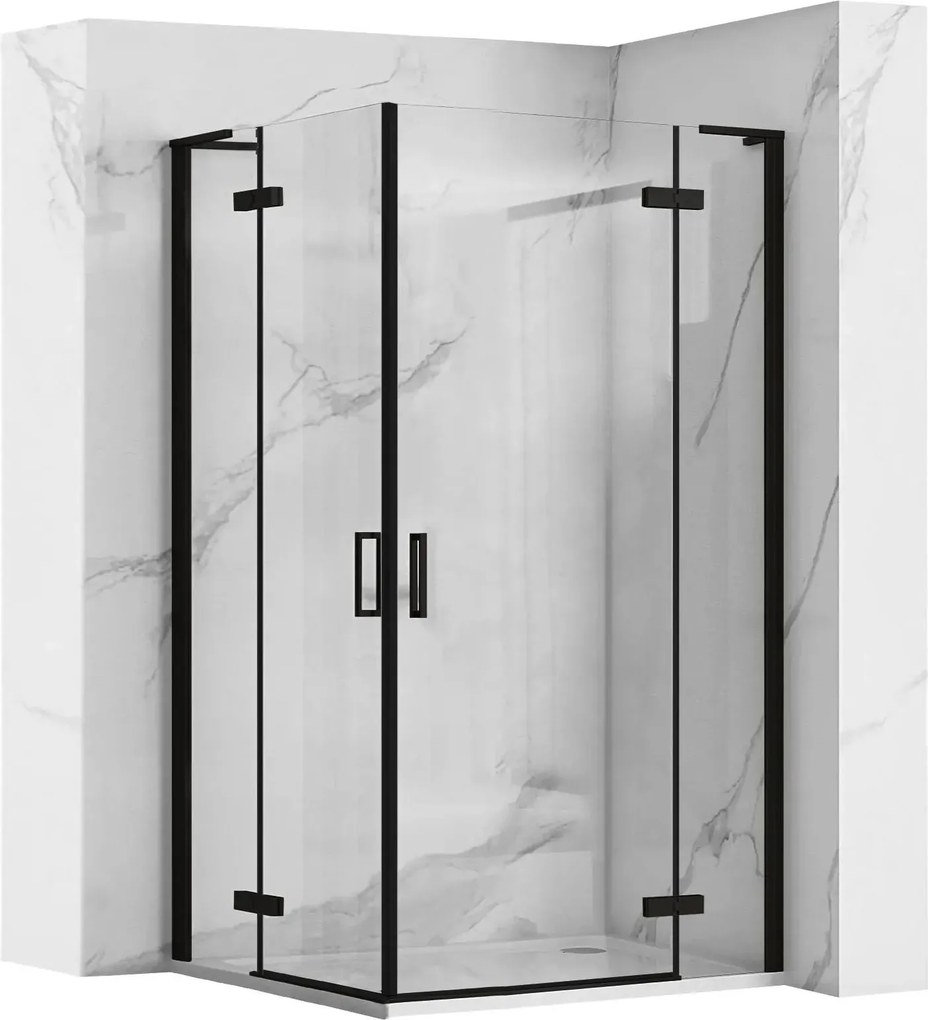 Rea, Sprchová kabina REA Hugo Double Black 100x100, KPL-K6602