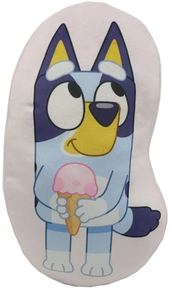 Tvarovaný 3D polštář Bluey se zmrzlinou - 42 x 25 cm