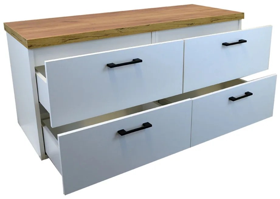 BPS-koupelny Koupelnová skříňka pod deskové umyvadlo Agria NEW 120-HD - bílá