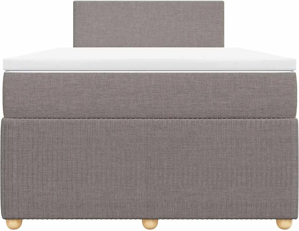 Box spring postel s matrací taupe 120x190 cm textil 3289692