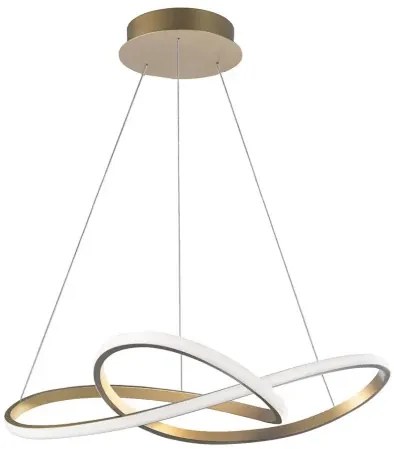 LED lustr Fusion 72 zlaté