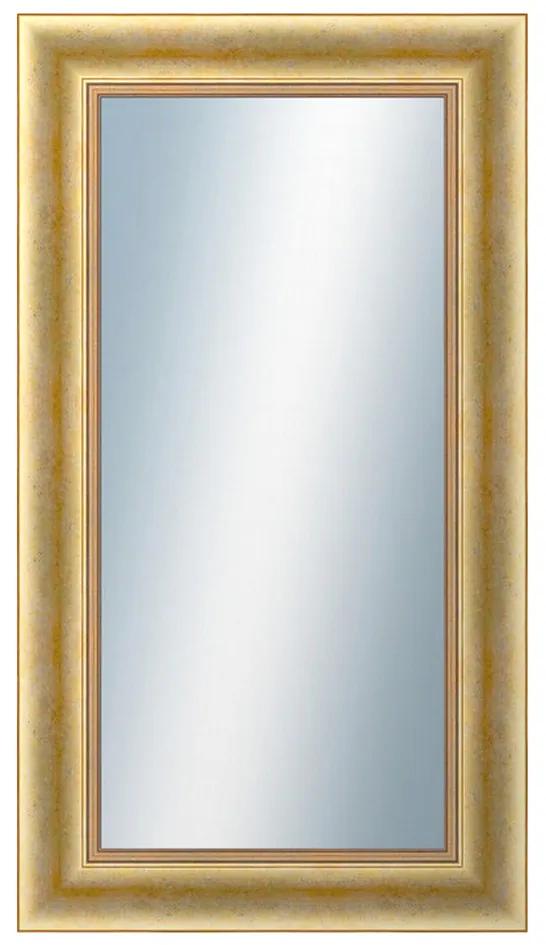 DANTIK - Zarámované zrcadlo - rozměr s rámem cca 50x90 cm z lišty KŘÍDLO velké zlaté patina (2772)