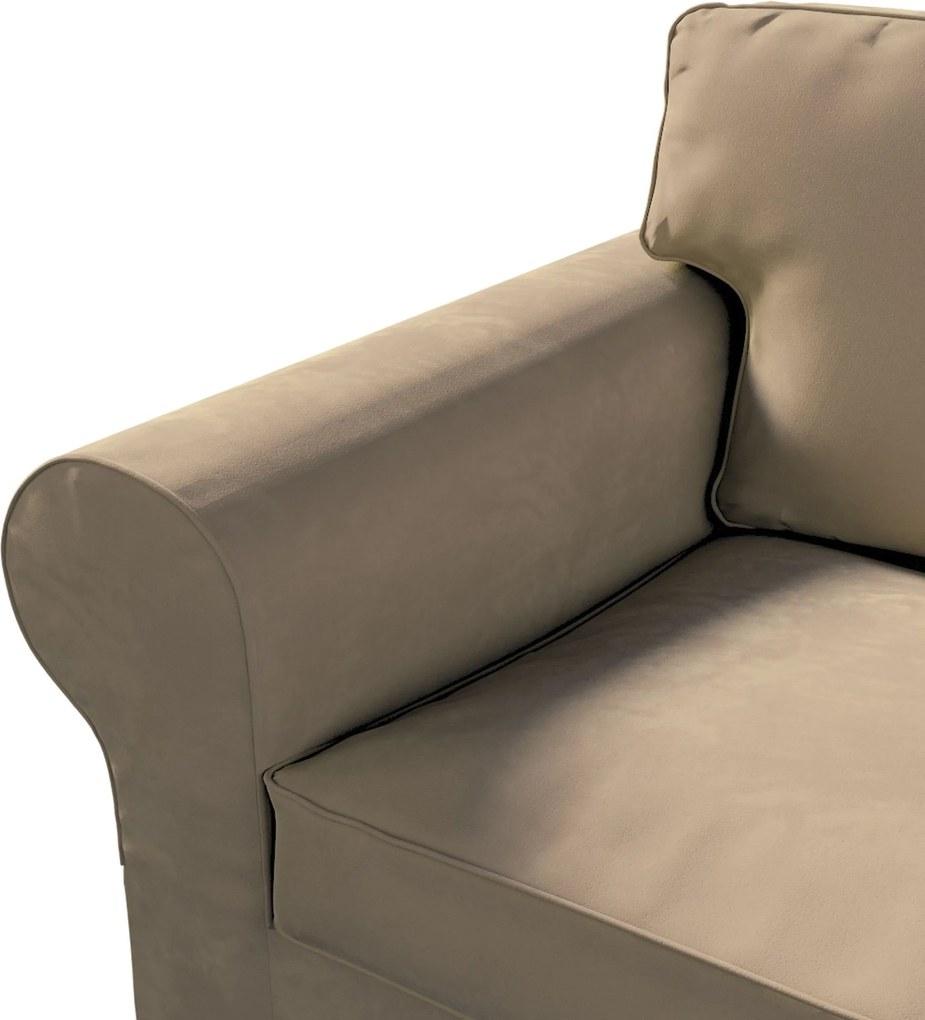Potah na pohovku IKEA Ektorp 2-místná rozkládací NOVÝ MODEL 2012 barva béžová látka lesklé, sametová