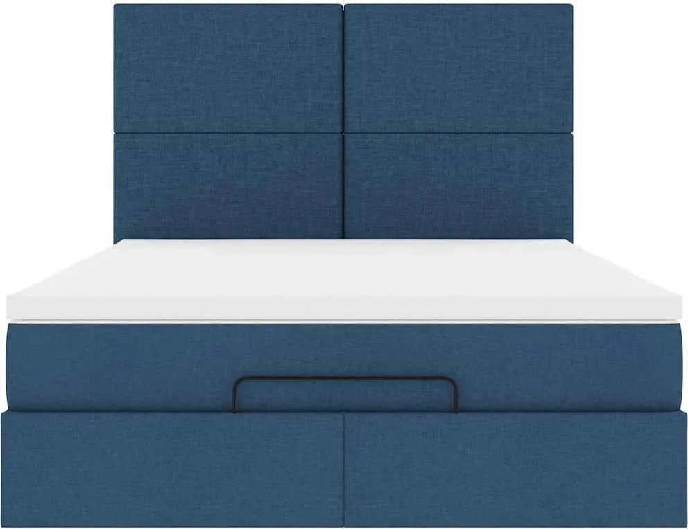 Osmanský rám postele s matrací Blue 140x190cm textil 3313077