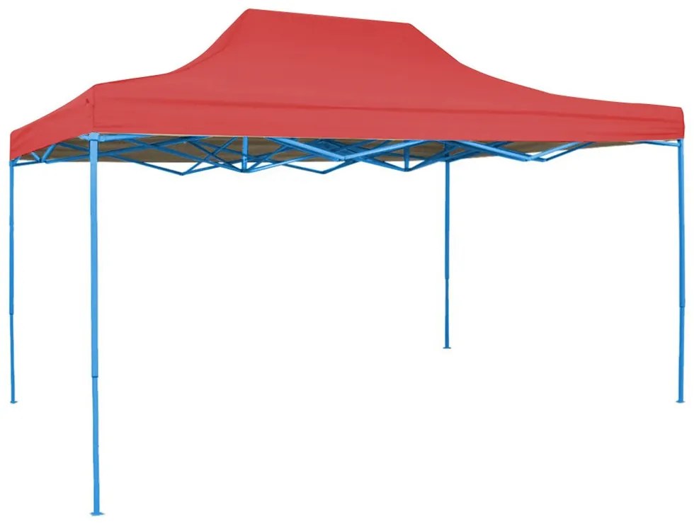 Skládací zahradní pavilon - různé typy - 2,9x4,25m - červená - pavilon