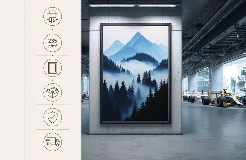 Horský klid - obraz - Mlžné lesy a majestátní vrcholy 30 - 50 x 70 cm - 649 Kč