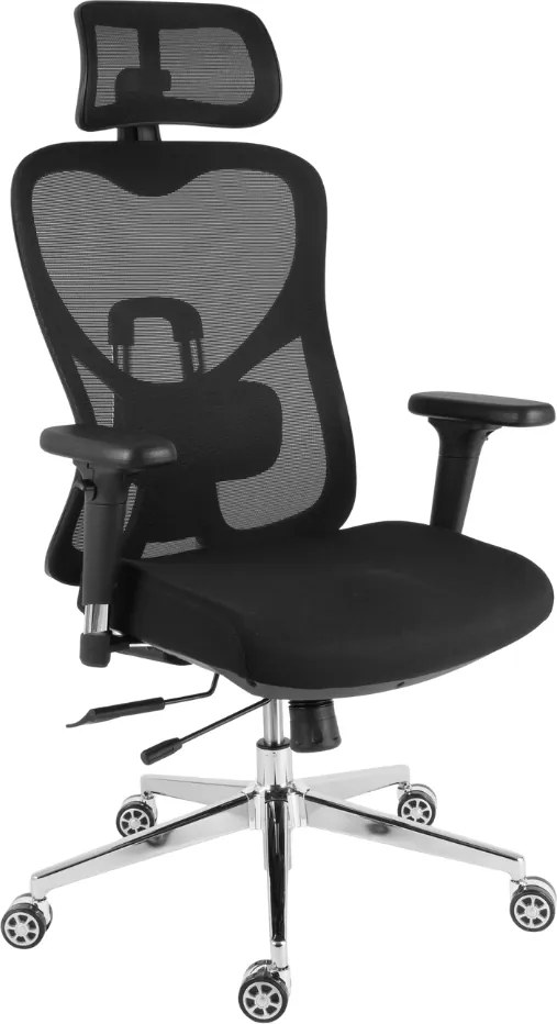 Kancelářská ergonomická židle Neoseat JAMES — černá, nosnost 150 kg
