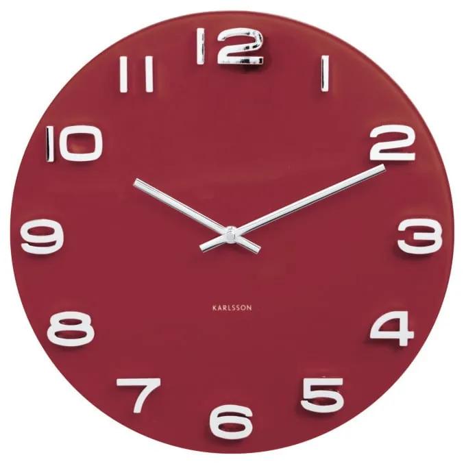 BonamiČervené hodiny Karlsson Vintage, ø 35 cm