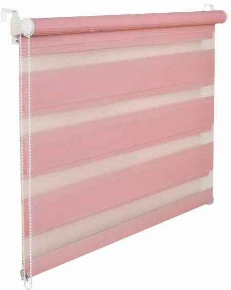 ZEBRA-SHOP Roleta DEN A NOC / MINI / STANDARD / růžová / BH 10 Barva mechanizmu: bílá, Výška: 220, Šířka: 58