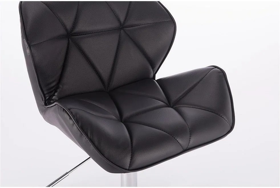 LuxuryForm DESIGN Otočná židle MILANO na zlatém talíři - černá