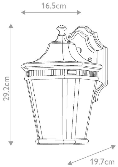 Feiss FE-COTSLN2-S-BK-Venkovní svítidlo COTSWOLD LANE 1xE27/100W/230V IP44 černá