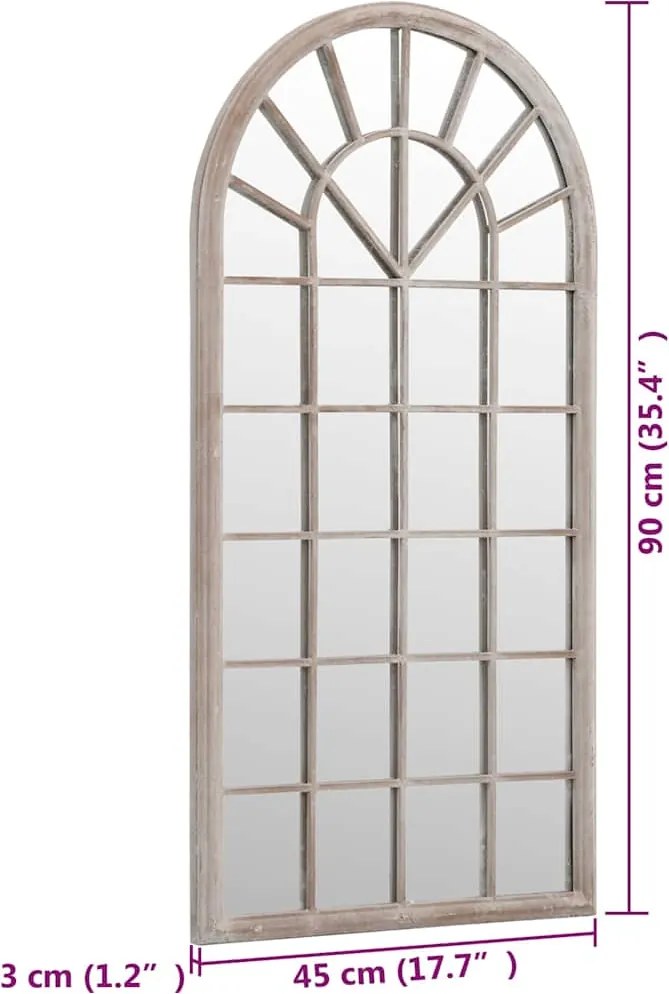 Zrcadlo pískové 90 x 45 cm železo do interiéru 3093517