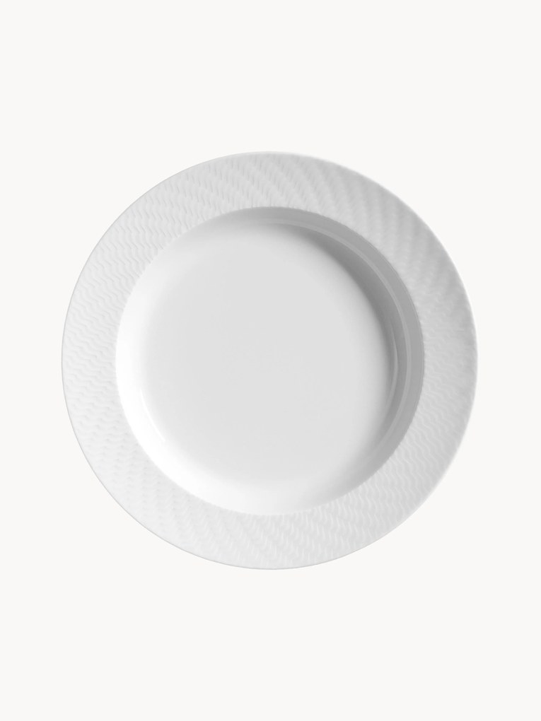 Ručně vyrobené talíře na těstoviny z porcelánu No. 41, 2 ks