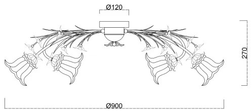 Brilagi - Přisazený lustr FLORA 6xE14/60W/230V