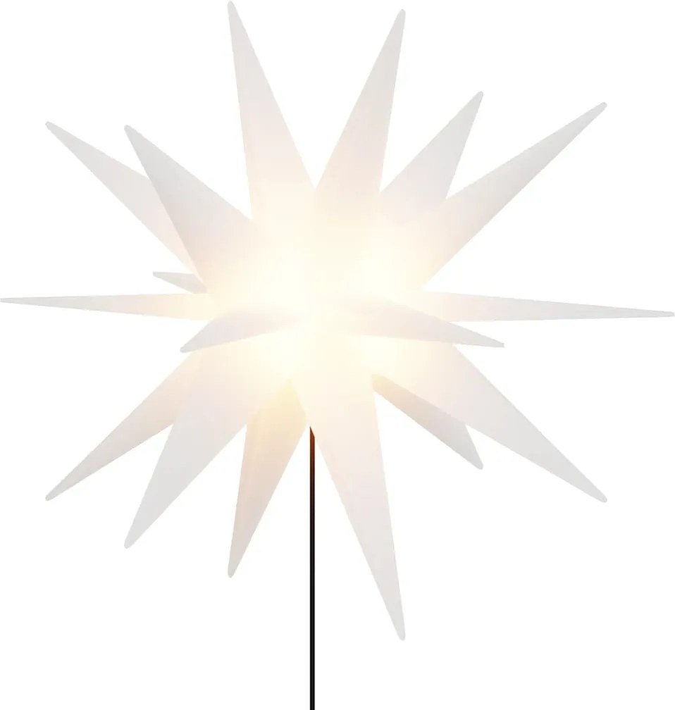 Svítící vánoční hvězdy s hroty 3 ks LED skládací bílé 57 cm 3190445