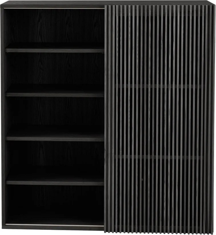 Černá předsíňová sestava v dekoru jasanu 110x120x40 cm Sion – Jotex