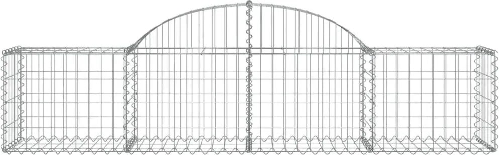 vidaXL Klenuté gabionové koše 11 ks 200x50x40/60 cm pozinkované železo [3146266]