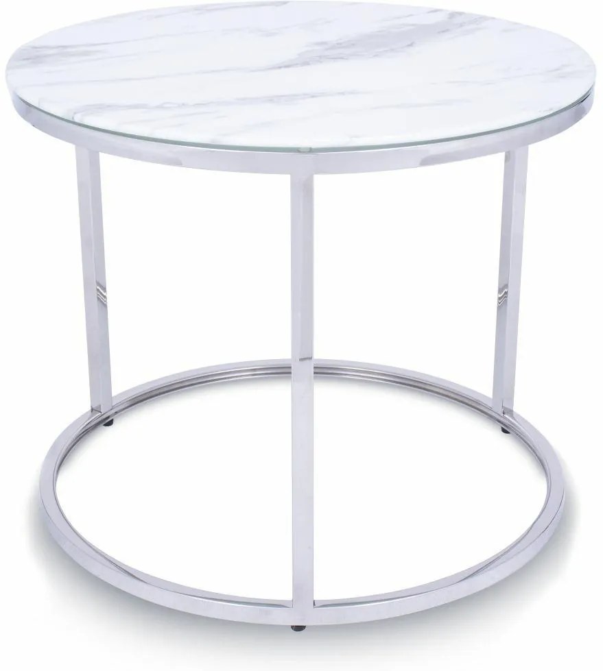 DekorStyle Konferenční stolek TREZE SILVER 60 cm