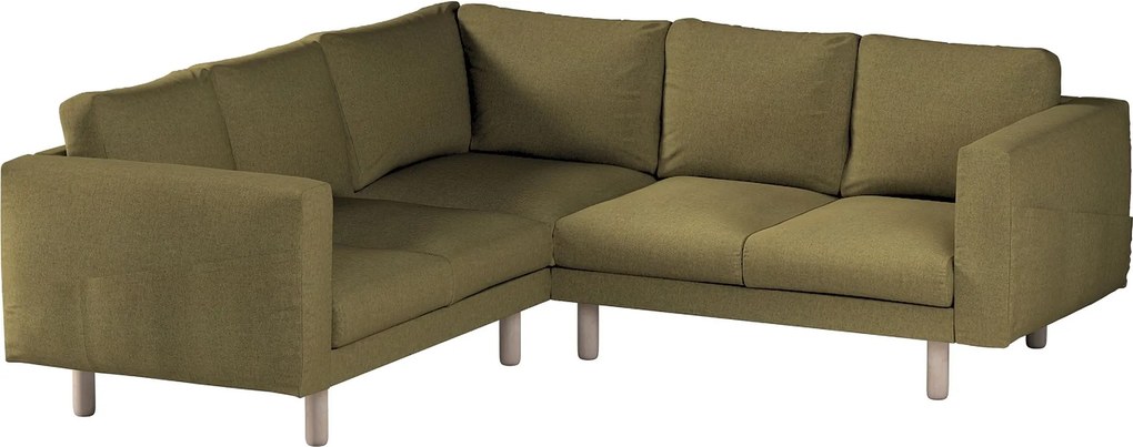 Potah na pohovku IKEA Norsborg rohová 4-místná barva zelená látka pletený vzor
