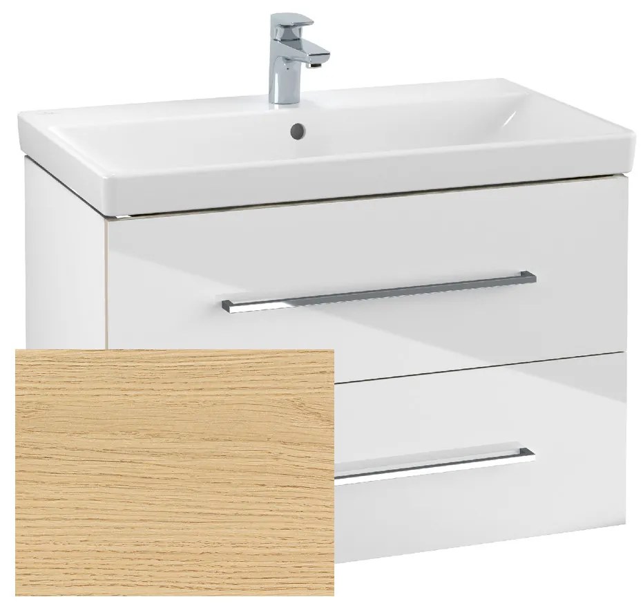 Villeroy & Boch Villeroy Boch AVENTO: spodní skříňka 780x514x452mm, 2 výsuvné díly, Nordic Oak, A89100VJ