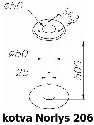 Ukotvení Norlys 206