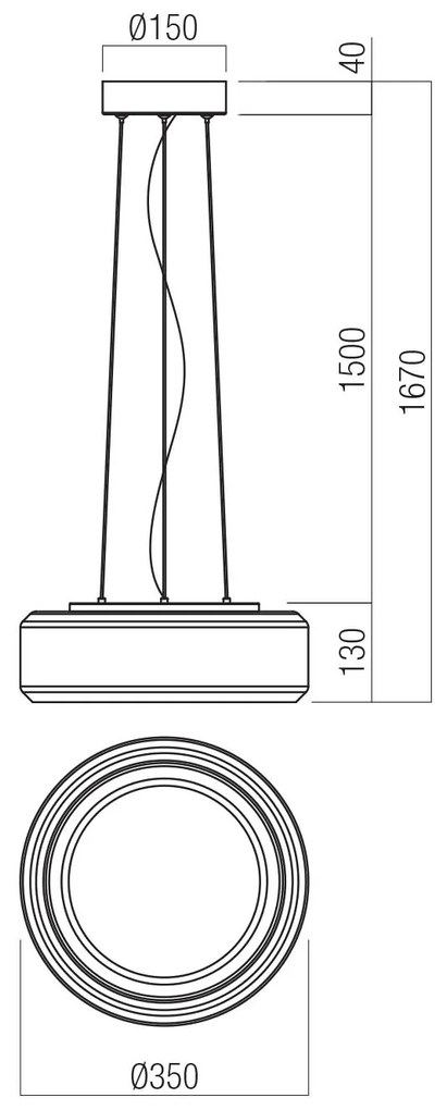 Redo group Redo Solera, skleněné kouřové závěsné svítidlo, LED 24W 3000/4000K, průměr 35cm