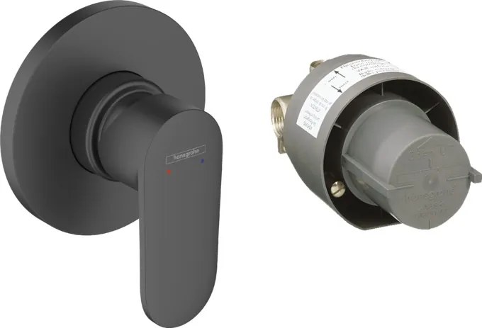 Hansgrohe Vernis Blend, sprchová baterie pod omítku, s tělesem, černá matná, 71663670