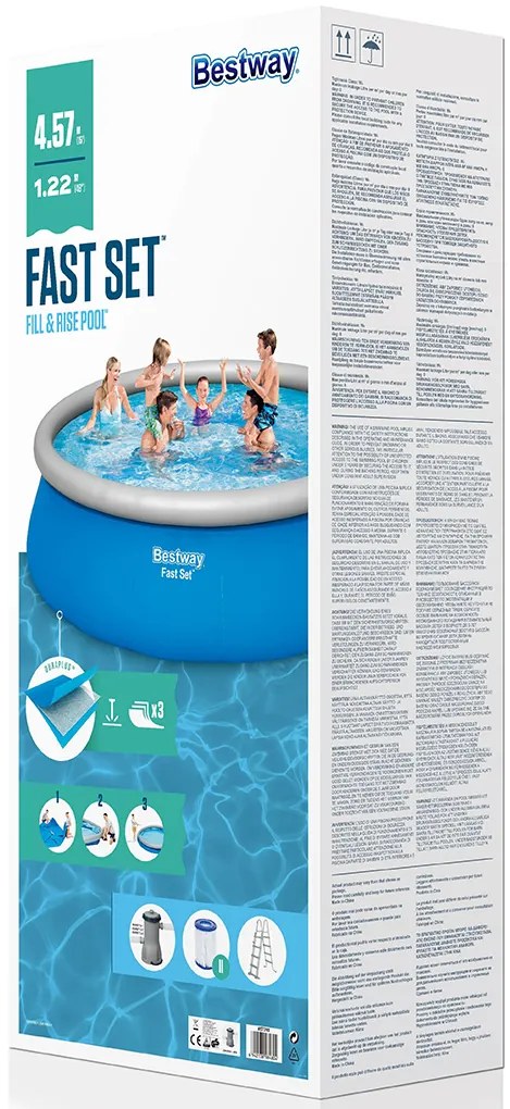 BESTWAY Fast Set Bazén 457 x 122 cm, kartušová filtrace 57289